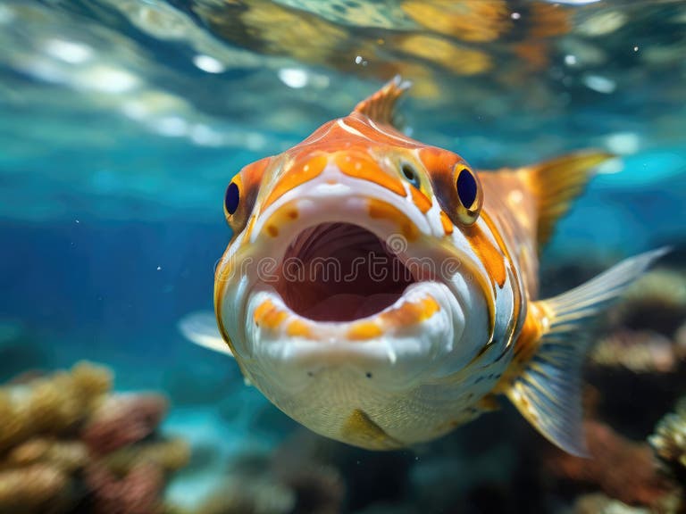 Funny Fish Bright Colorful Illustration Stock Image - Image of ...