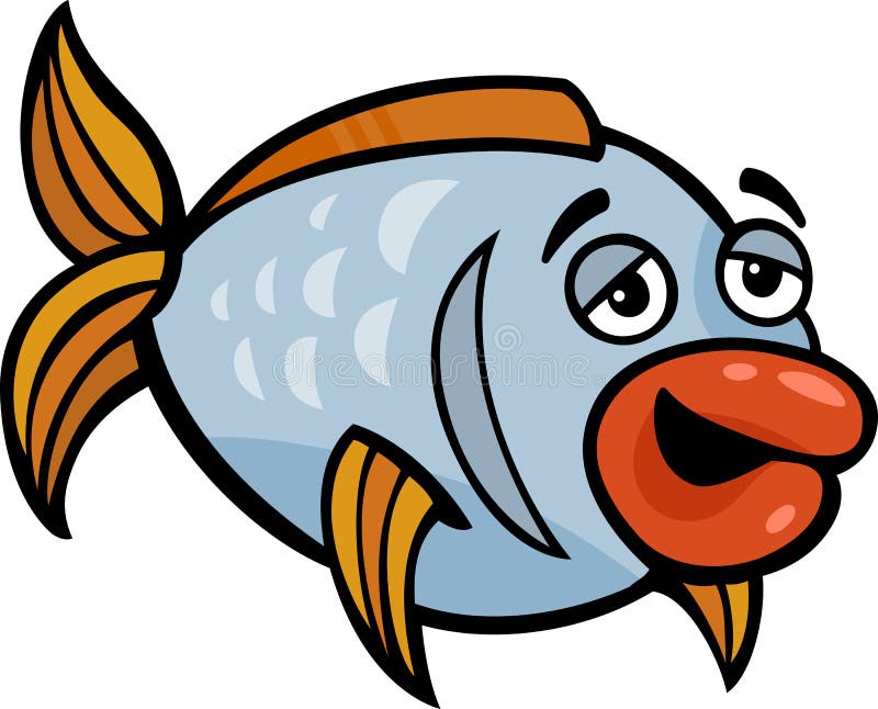 Funny Fish Cartoon Illustration Stock Vector - Illustration of cartoon ...