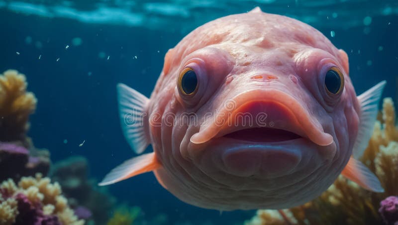 Funny fish underwater stock illustration. Illustration of wildlife ...