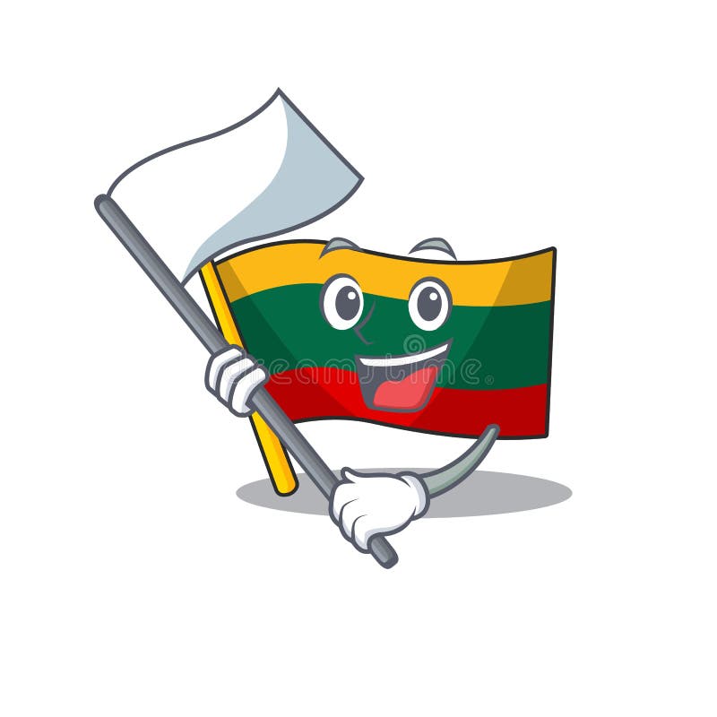 Funny Flag Lithuania Cartoon Mascot Performed As an Elf Stock Vector ...