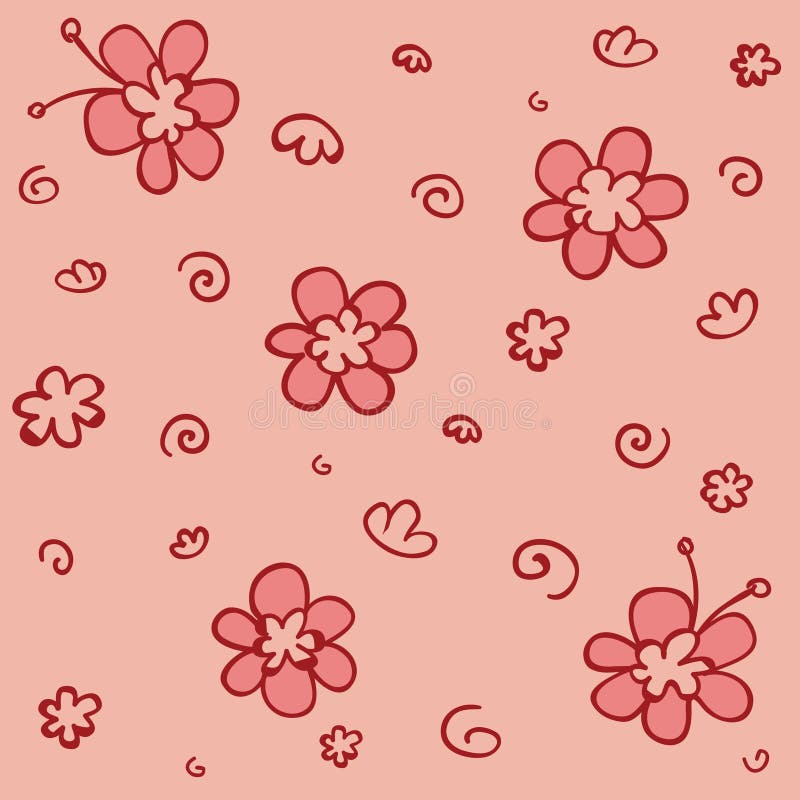 Funny flower pattern stock vector. Illustration of beautiful - 36941695