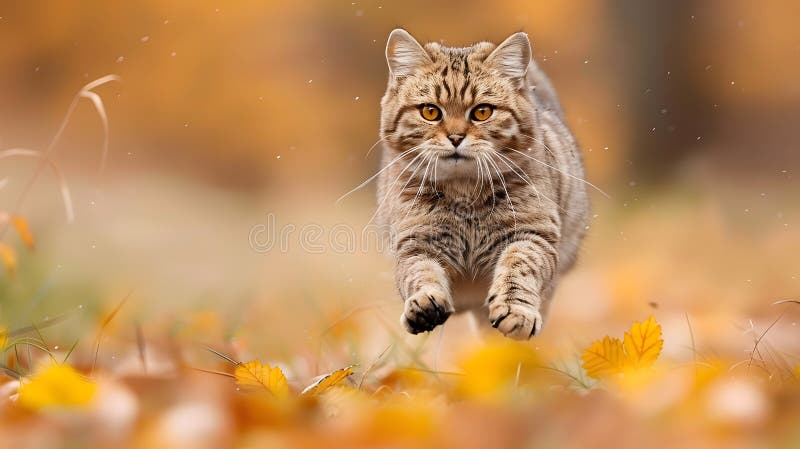 Funny Flying Fox. Image of a Playful Tabby Fox Jumping in Mid-air while ...
