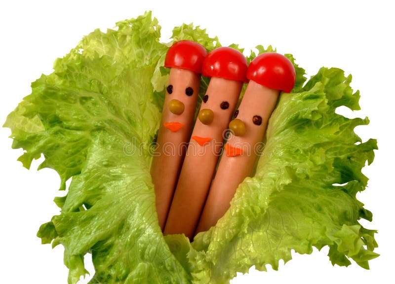 Funny food stock photo. Image of food, sausage, children - 19259144