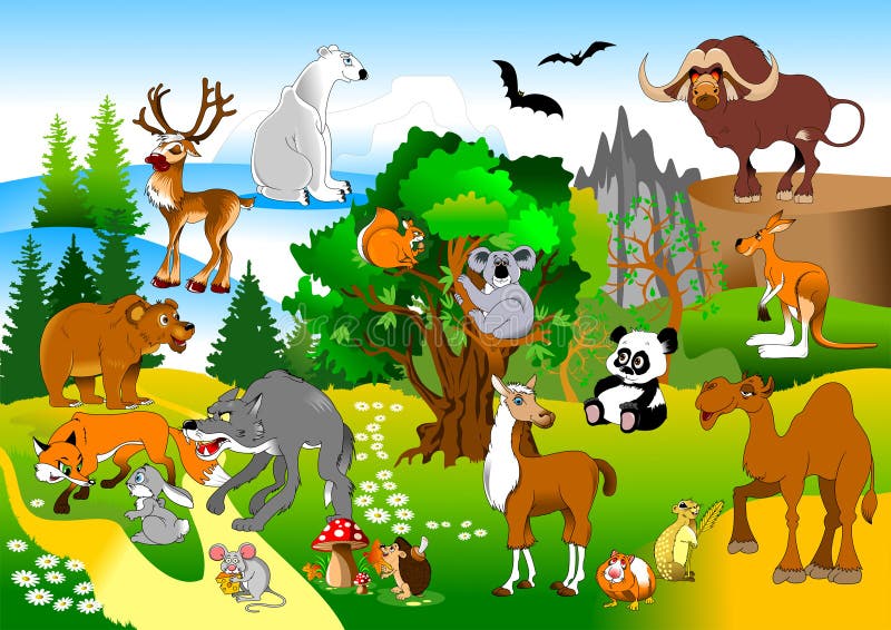 Funny forest stock illustration. Illustration of gopher - 85703574