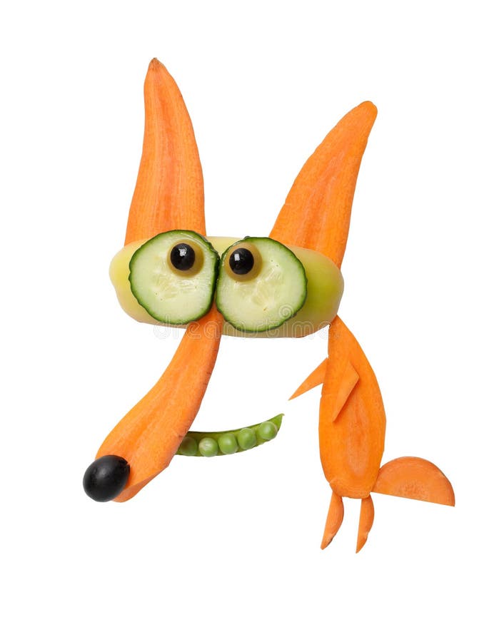Funny Fox Compiled of Carrot on White Background Editorial Stock Photo ...