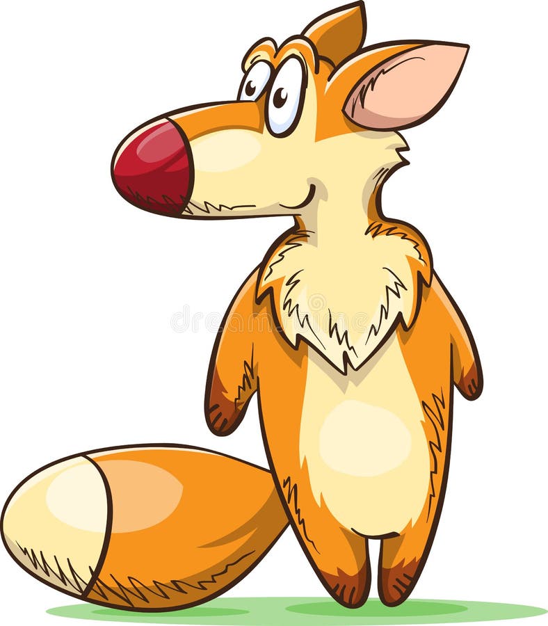 Funny Fox Standing on Hind Legs Stock Vector - Illustration of ...