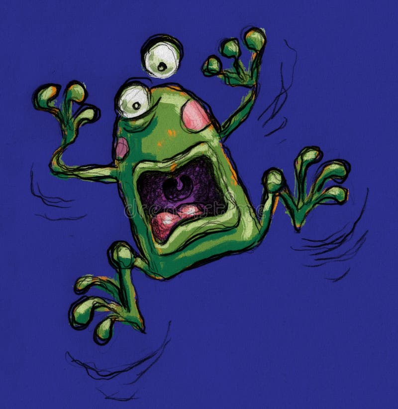 Freaked out frog stock illustration. Illustration of character - 30274728