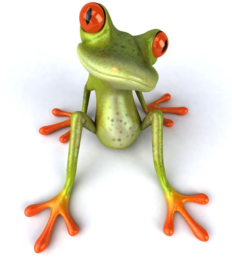 Funny Frog with a Blank Sign Stock Illustration - Illustration of ...