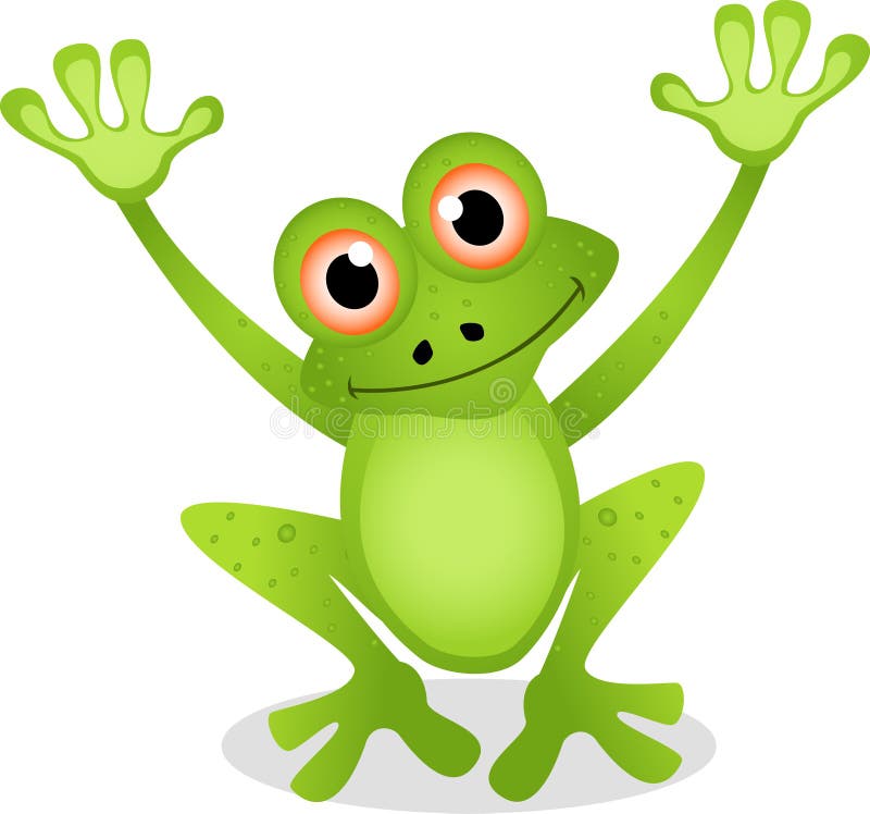 Funny frog cartoon stock illustration. Illustration of creature - 27048629