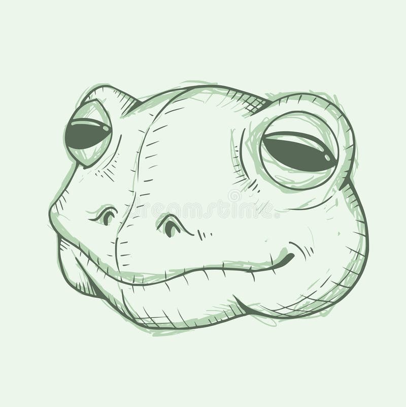 Funny frog draw stock illustration. Illustration of cartoon - 333200857