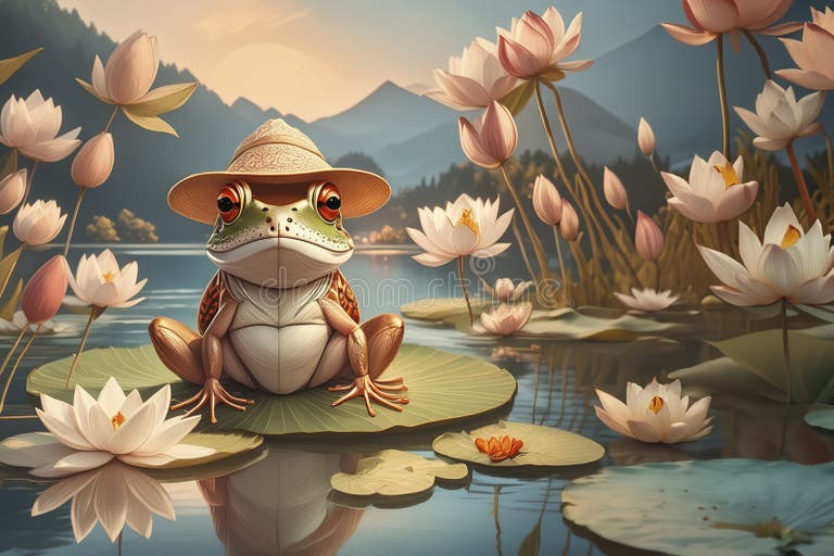 Funny Frog Lily Pad Stock Illustrations 201 Funny Frog Lily Pad Stock Illustrations Vectors