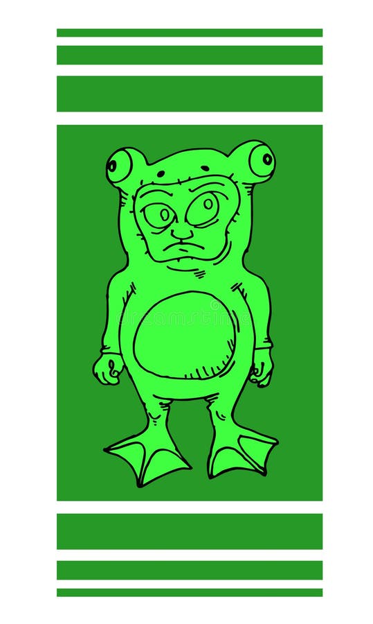 Funny frog man stock vector. Illustration of design - 240481381