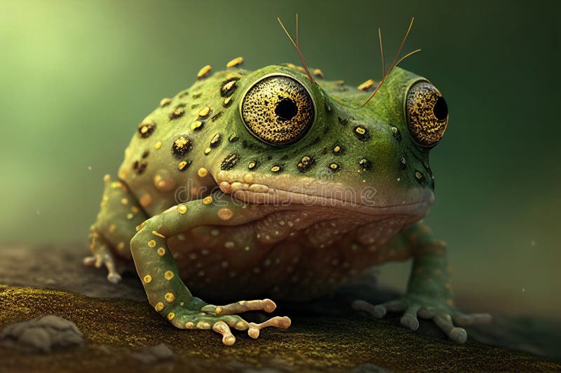 Funny Frog Toad. AI Generated Stock Illustration - Illustration of ...