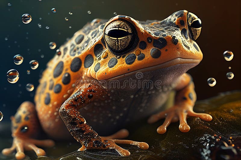 Funny Frog Toad. AI Generated Stock Illustration - Illustration of ...