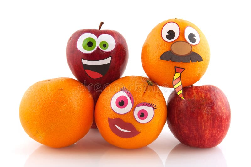 Funny fruit stock image. Image of apples, isolated, healthy - 14152869