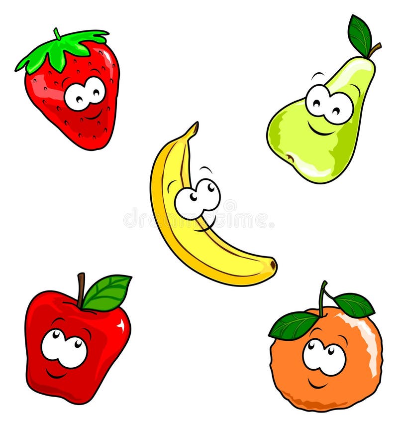 Funny fruit stock vector. Illustration of juice, dessert - 9243135