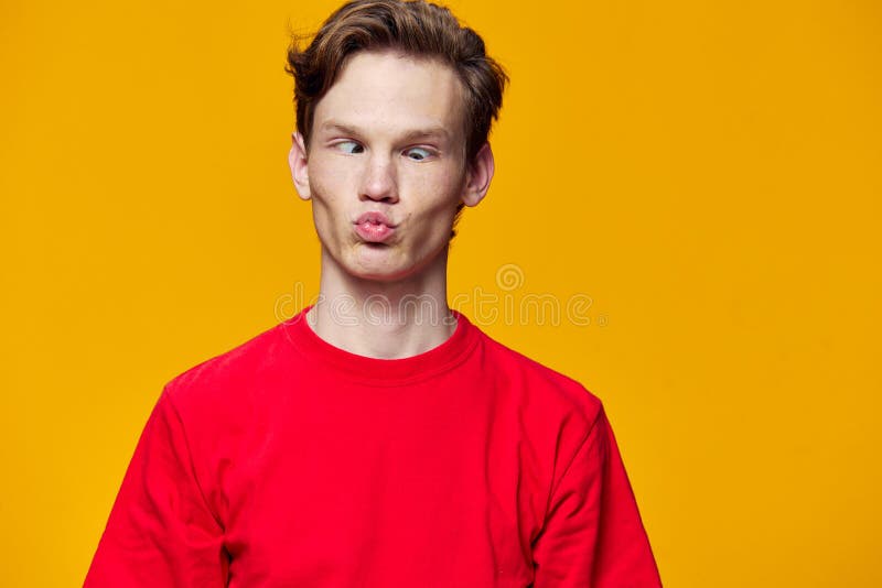 Funny, Funny Guy Makes a Funny Face Expression Stock Photo - Image of ...