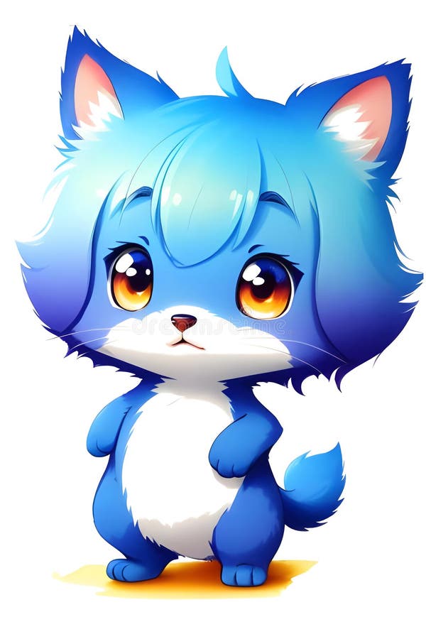 Funny furry creature. stock illustration. Illustration of happy - 319597408