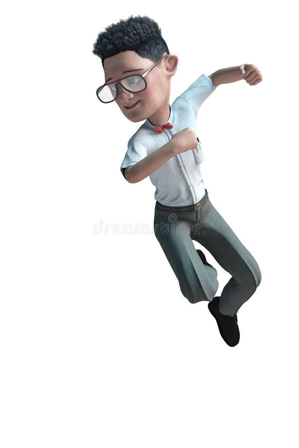 Funny Geek, Nerd or Just a Normal Guy Cartoon Stock Illustration ...