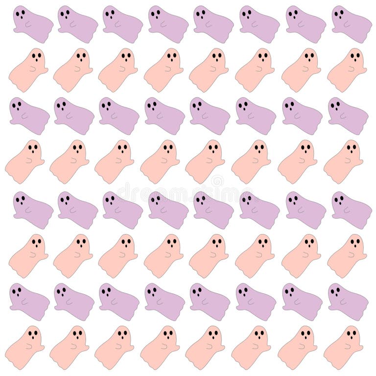 Funny Ghosts Halloween Pattern Texture Wallart Stock Vector ...