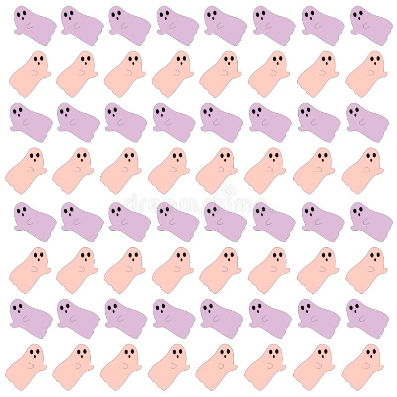 Funny Ghosts Halloween Pattern Texture Wallart Stock Vector ...