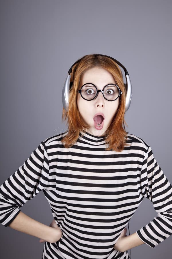 Funny girl stock image. Image of good, sound, enjoy, positive - 16752029