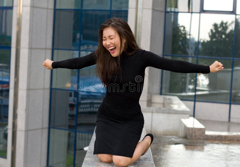 Funny girl stock image. Image of outdoor, look, dress - 21392071