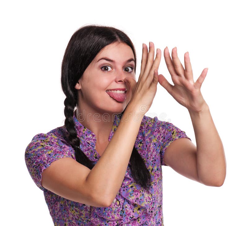 Funny girl stock photo. Image of closeup, friendly, cheerful - 26841432