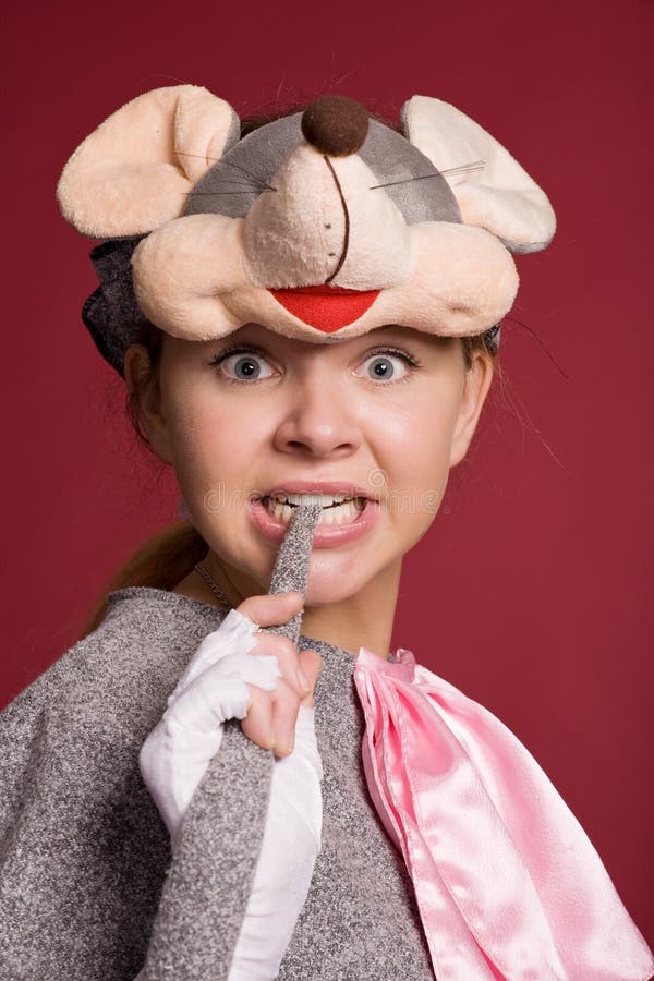 Girl with Mouse in pocket stock photo. Image of mouse - 3975672