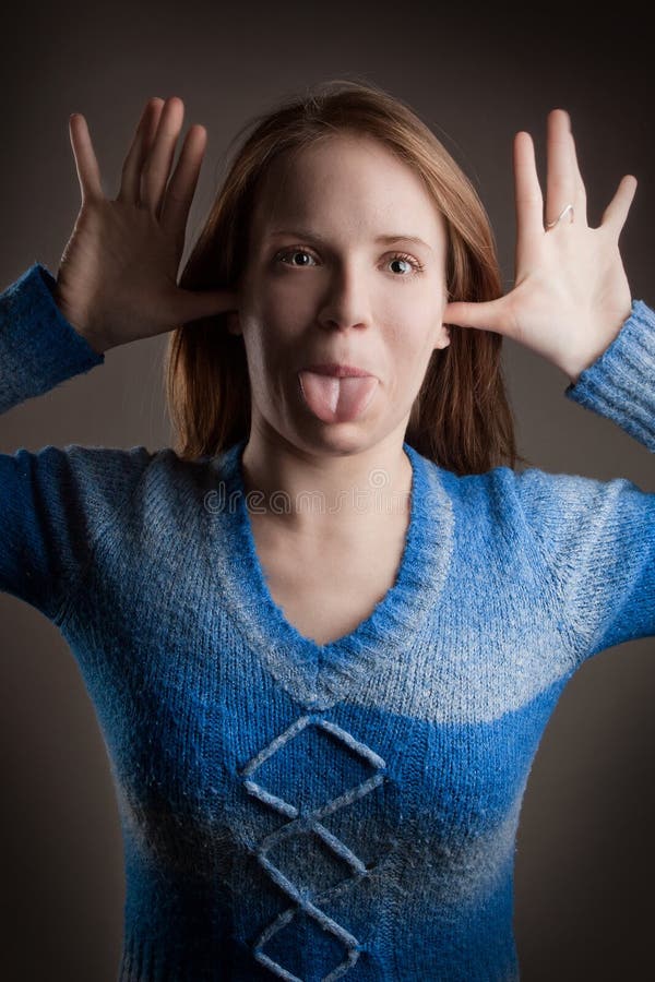 Funny girl portrait stock photo. Image of irritation - 23758052