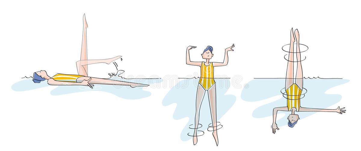 Synchronized Swimming Stock Illustrations – 547 Synchronized Swimming ...