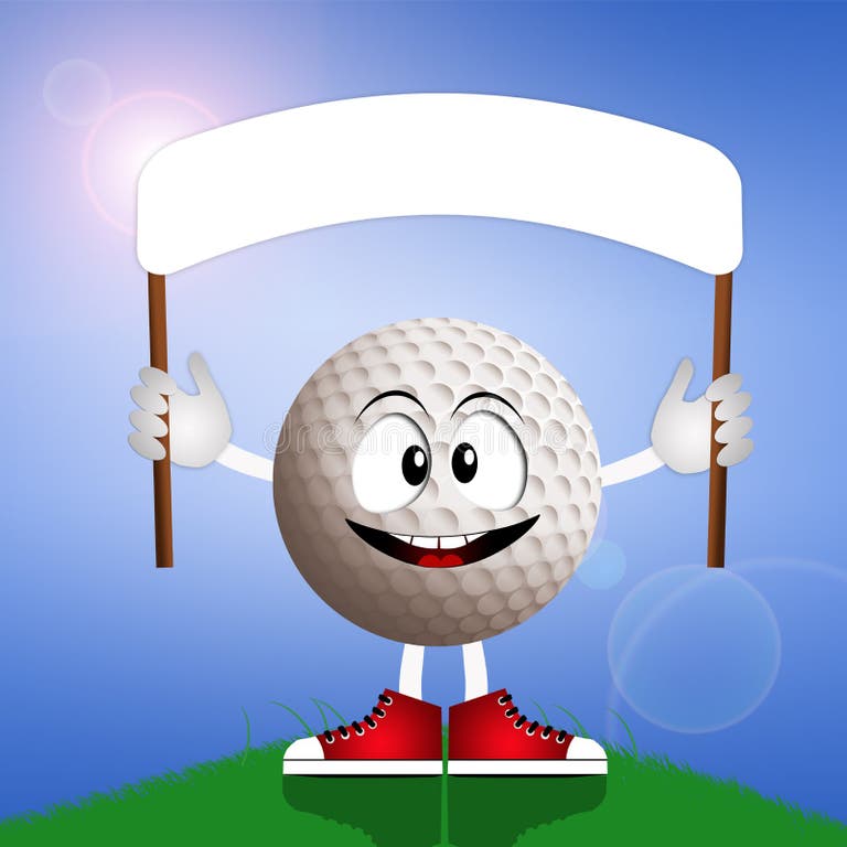 Funny golf ball stock illustration. Illustration of recreation - 45213503