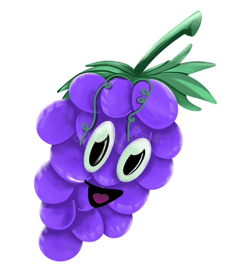 Funny Grape emoji Cartoon stock image. Illustration of friendly - 149362029
