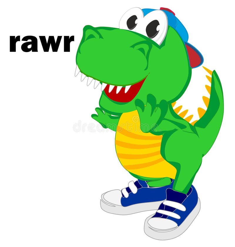 Cute Dinosaur Cartoon Rawr
