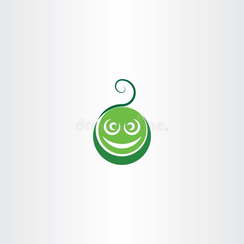Funny Green Face Vector Logo Icon Element Stock Vector - Illustration ...