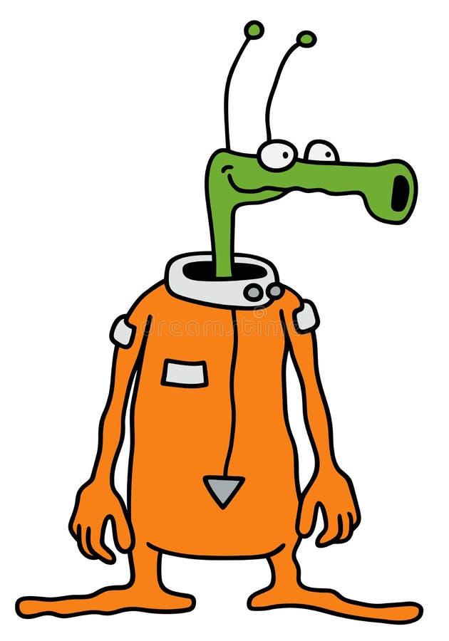 Funny green small alien stock vector. Illustration of funny - 67518484