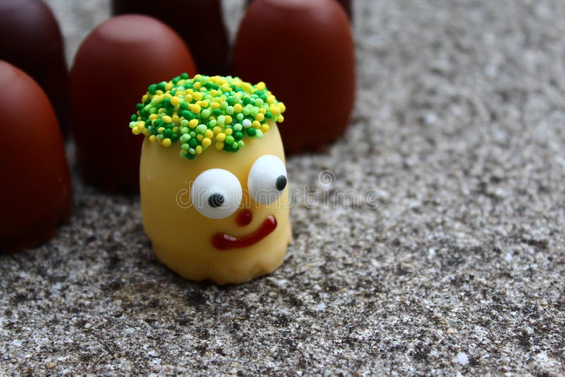 Funny Greetings with Sweets Stock Photo - Image of food, faces: 140170442