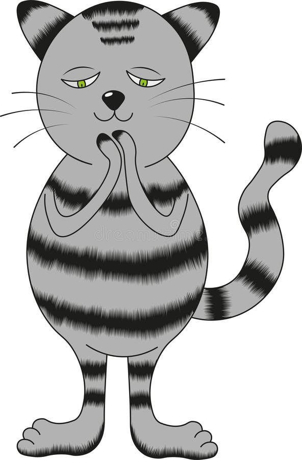 Cartoon Fat Grey Cat Stock Illustrations – 621 Cartoon Fat Grey Cat ...