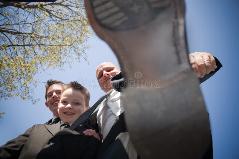 Businessman Stomping Out the Competition Stock Photo - Image of ...