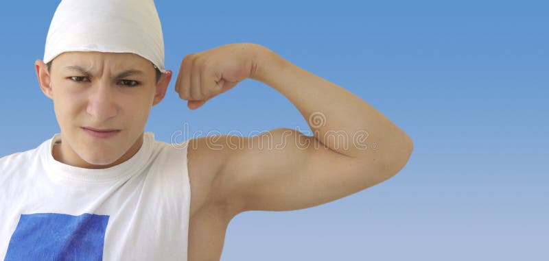 Funny guy with big muscles stock photo. Image of expression - 33270