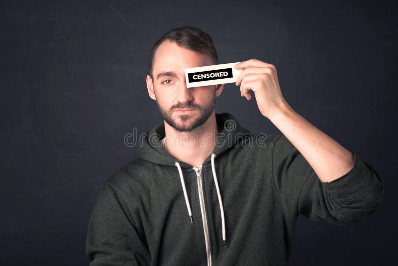 Funny Guy Censored Sign Paper Stock Photos - Free & Royalty-Free Stock ...