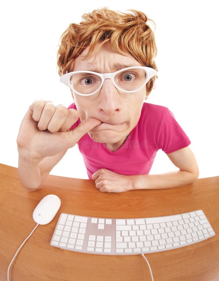Computer nerd stock photo. Image of hilarious, line, cute - 21726922