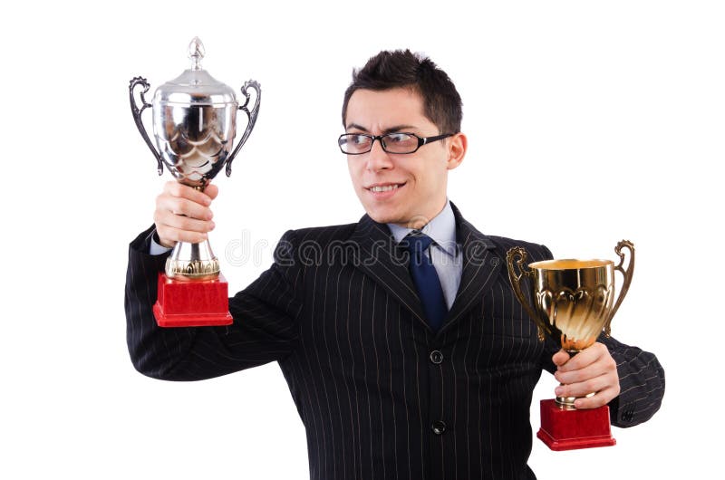 Funny guy receiving award stock photo. Image of competition - 38887828