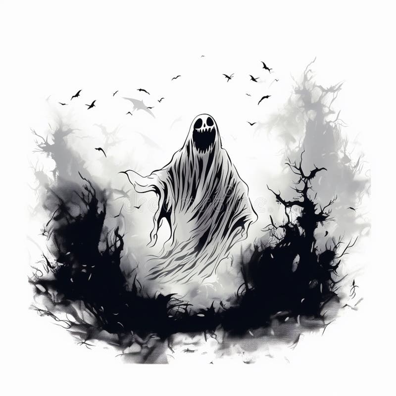 Funny Halloween Apparitions Silly Ghosts Stock Illustration ...