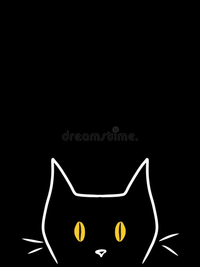Funny Halloween Cat. Scary Kitten Art Stock Illustration - Illustration ...