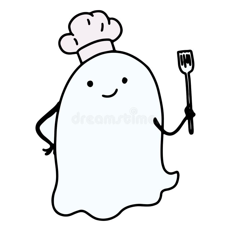 Funny Halloween Ghost Character Hand Drawn Doodle Ghost Face Emotion Cute Halloween Character