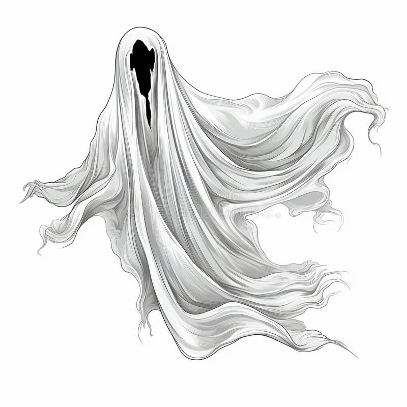 Funny Halloween Ghost Comical Haunting Stock Illustration ...