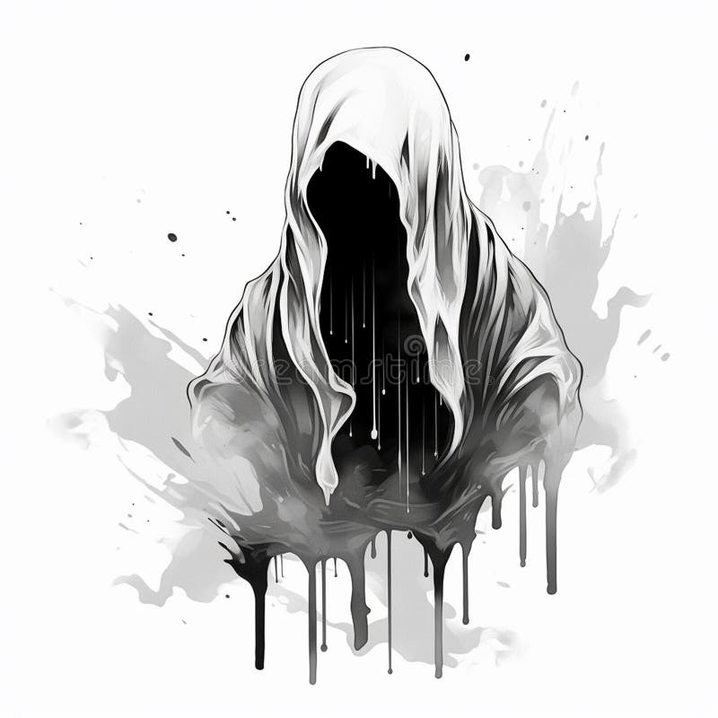 Funny Halloween Ghost Playful Phantasm Stock Illustration ...