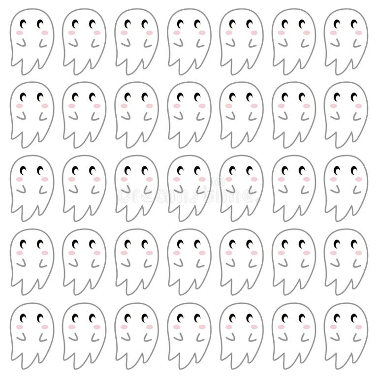 Funny Halloween Ghosts Design Pattern Texture Stock Vector ...