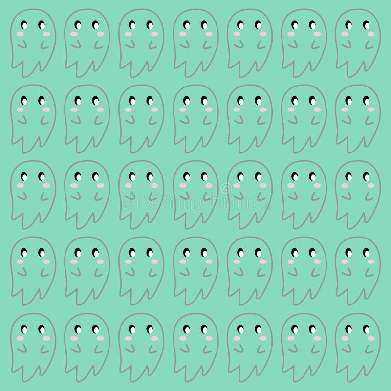 FUNNY HALLOWEEN GHOSTS DESIGN PATTERN TEXTURE Stock Illustration ...